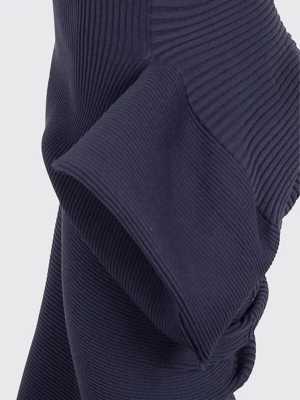 Issey Miyake Asymmetric Hem Crêpe Pencil Midi Skirt