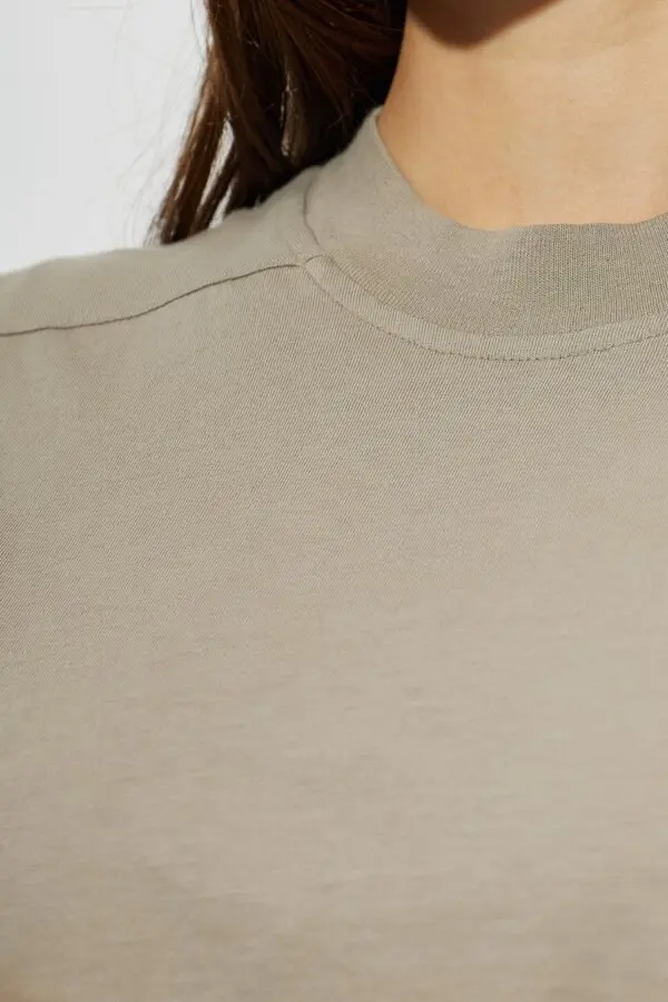 Rick Owens Cropped T-shirt With Decorative Strap