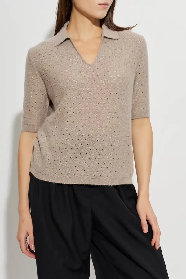 Fabiana Filippi Polo With Shimmering Sequins