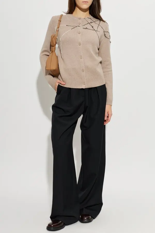 Fabiana Filippi Embellished Fine Knit Cardigan
