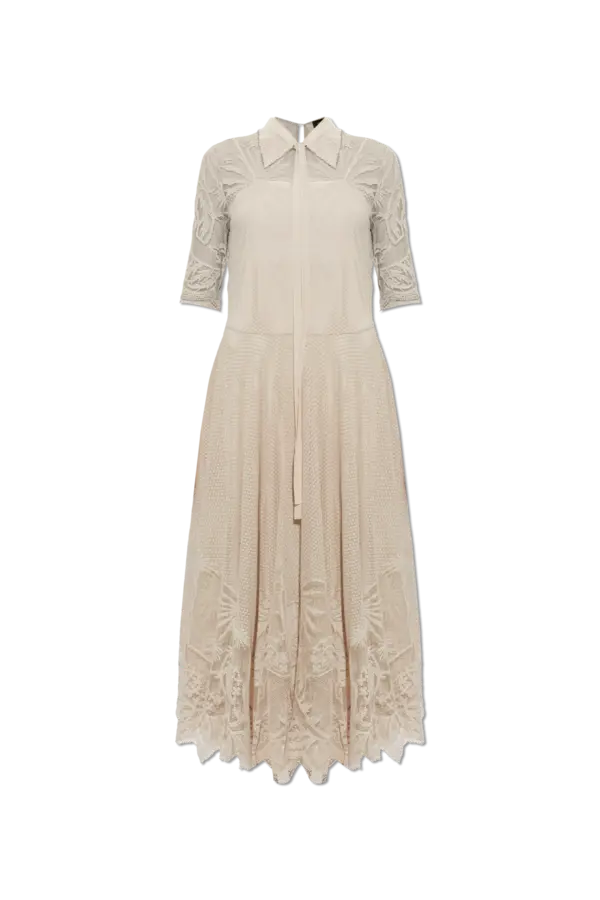 Fabiana Filippi Lace Midi Dress - Cream