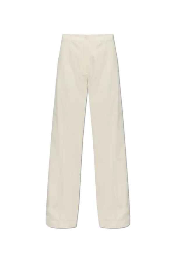 Paul & Shark Corduroy Wide Leg Trousers - Cream