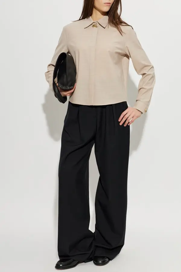 Fabiana Filippi Textured Shirt With Gold Appliqu