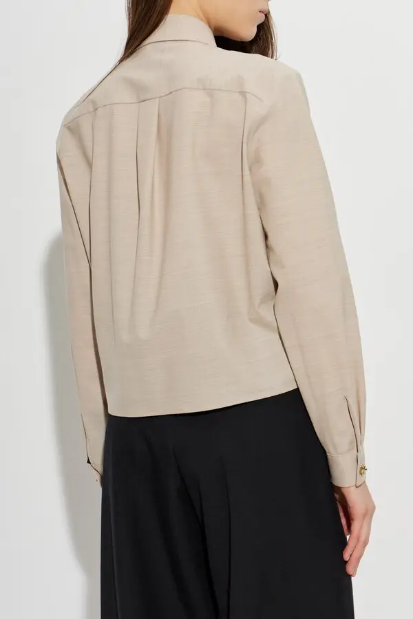 Fabiana Filippi Textured Shirt With Gold Appliqu