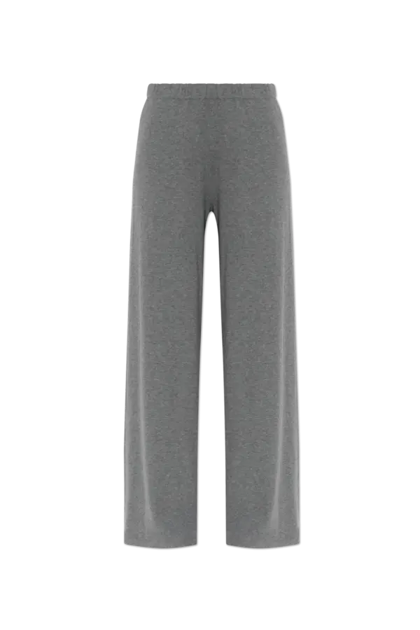 LISA YANG Aina' Cotton-cashmere Blend Palazzo Trousers - Grey