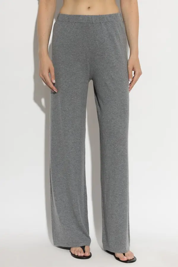 LISA YANG Aina' Cotton-cashmere Blend Palazzo Trousers