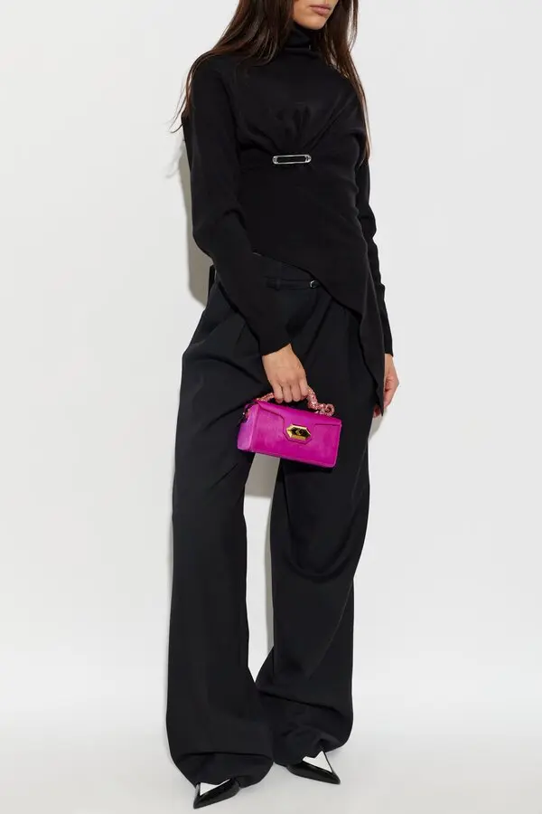 LANVIN Asymmetrical Turtleneck With Applique