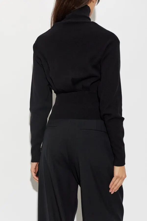 LANVIN Asymmetrical Turtleneck With Applique