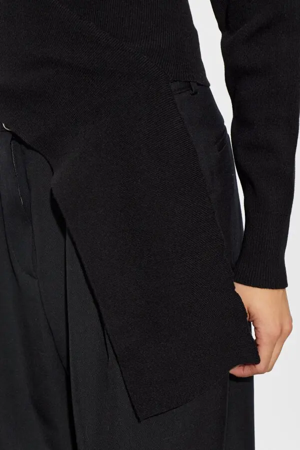 LANVIN Asymmetrical Turtleneck With Applique