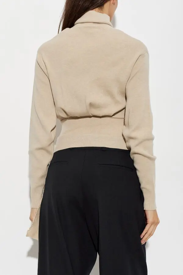 LANVIN Asymmetrical Turtleneck With Appliqu