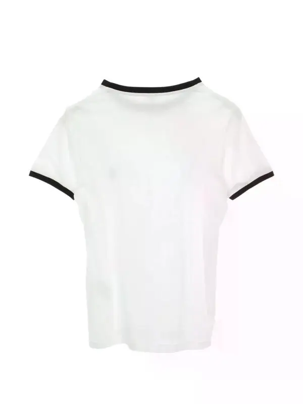 Loewe 2010s Anagram Embroidered Cotton T-shirt - White