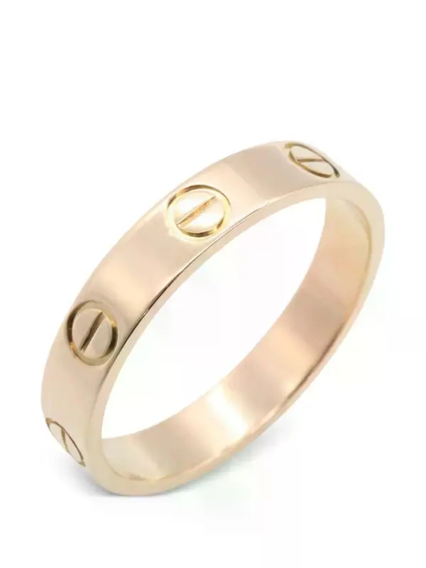 Cartier 18k Rose Gold Love Motif Ring - Pink