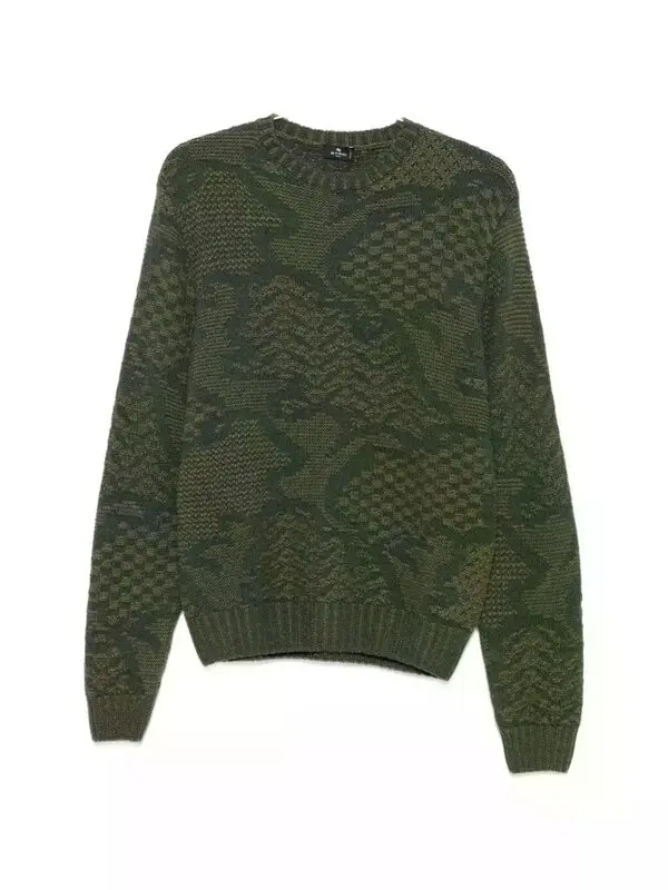Etro Intarsia-knit Crew-neck Sweater