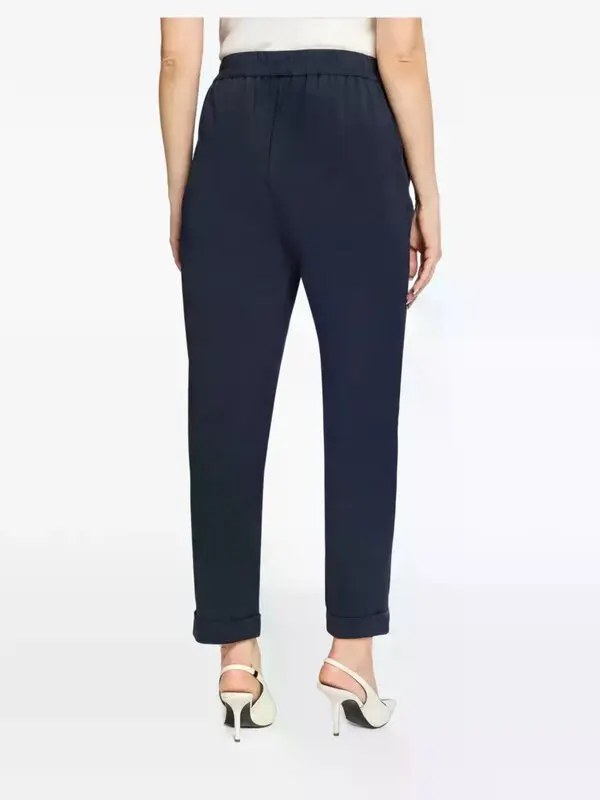 BETTY BARCLAY Pleated Tapered Leg Trousers With Turn-up Cuffs