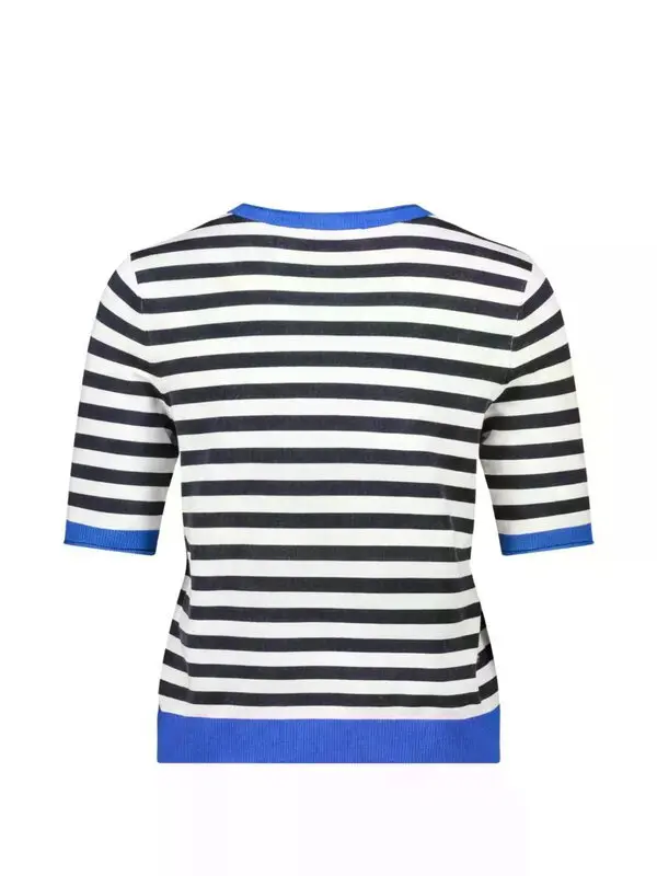 BETTY BARCLAY Striped Short-sleeve Sweater