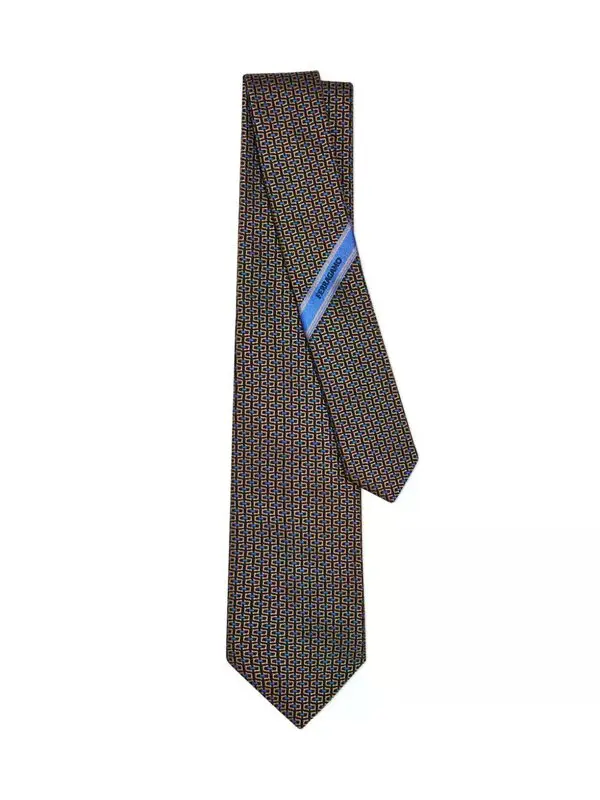 FERRAGAMO Jacquard Gancini Tie