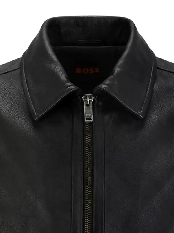 BOSS Leather Bomber Jacket