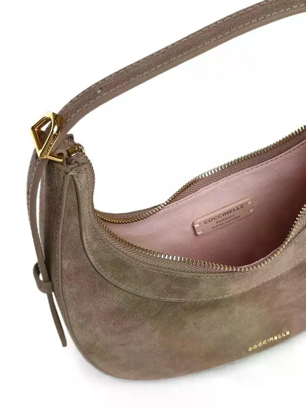 COCCINELLE Mini Whisper Suede Crescent Tote Bag