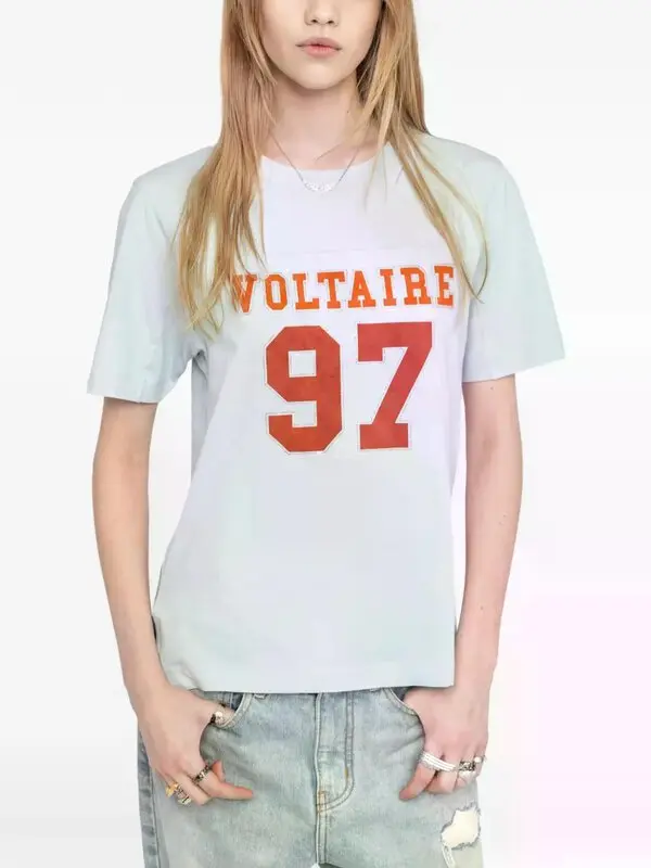 Zadig&Voltaire Cotton Crewneck T-shirt With Graphic Print