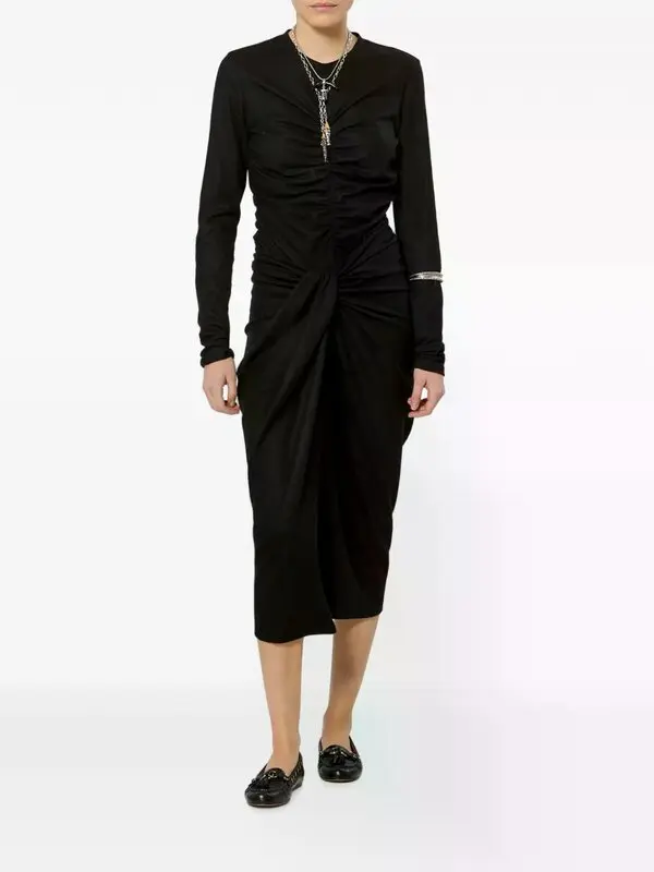 MARANT ETOILE Draped Knot Midi Skirt