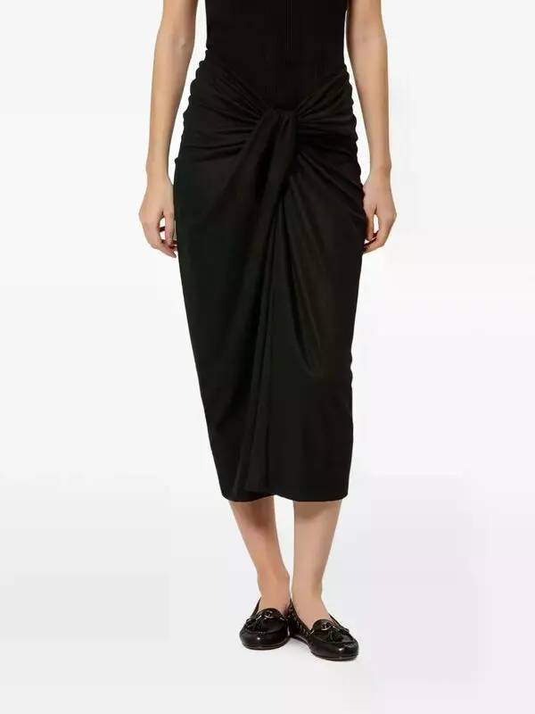 MARANT ETOILE Draped Knot Midi Skirt