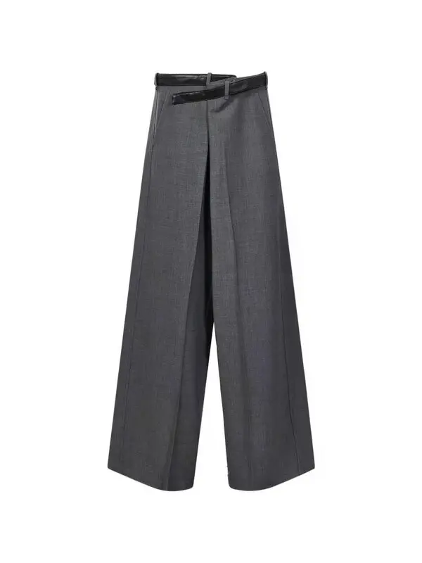 DARKPARK Gaia Belted Palazzo Pants - Grey