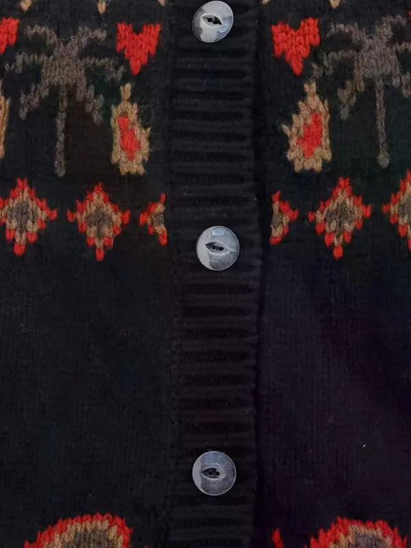 Alanui Fair Isle-pattern Wool Cardigan
