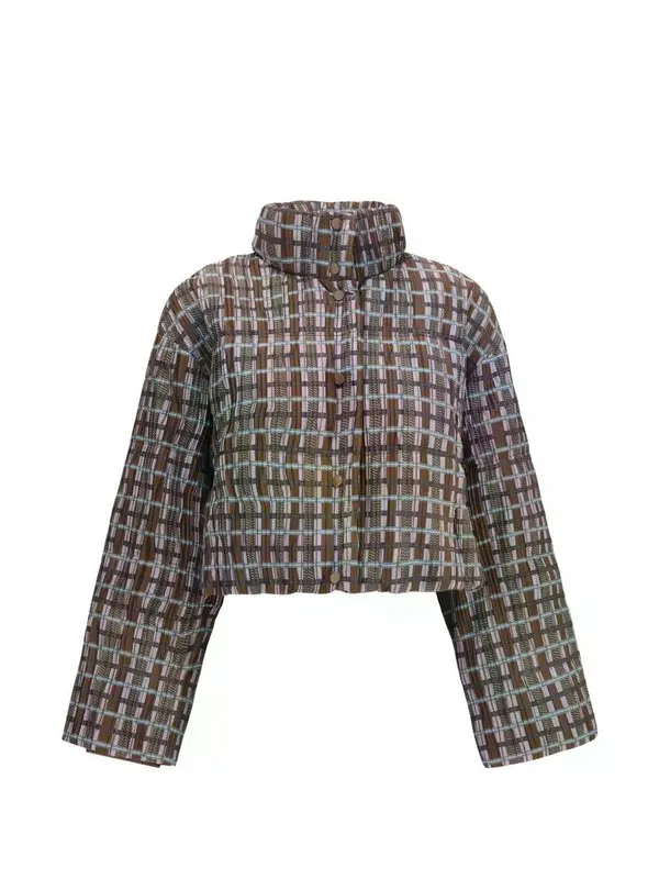 GONGDID DESIGN Tartan-pattern Padded Jacket