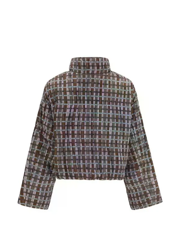 GONGDID DESIGN Padded Jacket With Plaid Pattern