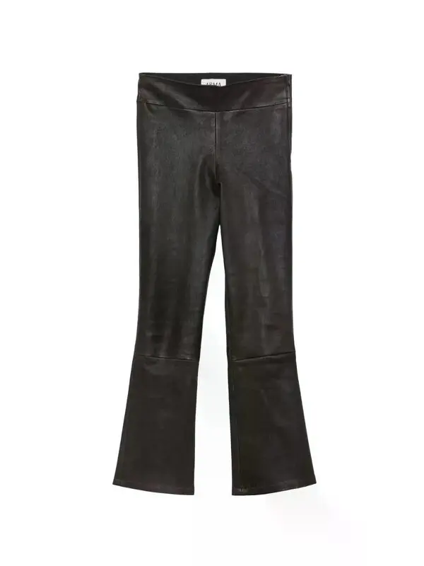 ARMA Stretch-leather Flared Cropped Trousers