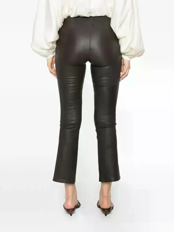 ARMA Stretch-leather Flared Cropped Trousers