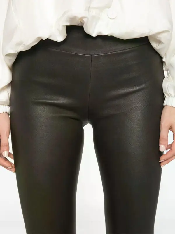 ARMA Stretch-leather Flared Cropped Trousers