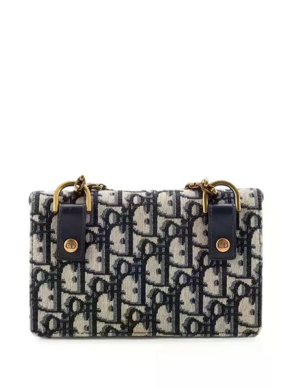 Dior Saddle Chain Pouch Oblique Canvas Shoulder Bag