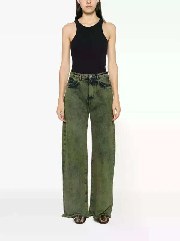 MARQUES' ALMEIDA Khaki-wash Frayed Jeans