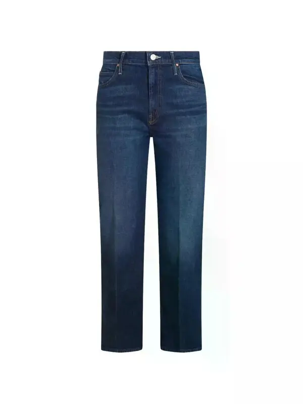 MOTHER Faded-effect Straight-leg Jeans - Blue