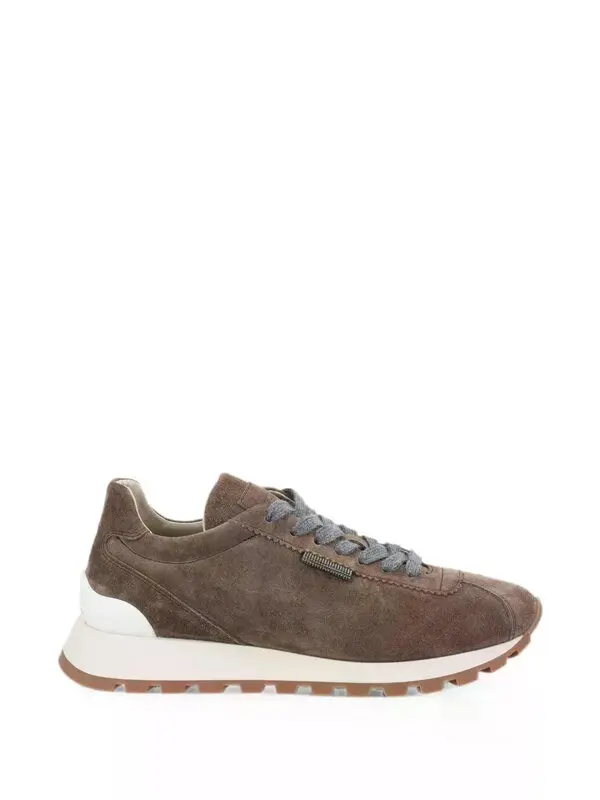 Brunello Cucinelli Monili-chain Suede Sneakers