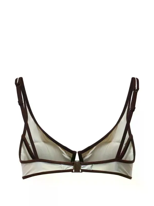 MC2 SAINT BARTH Amira String Underwired Contrast-trim Bikini Top