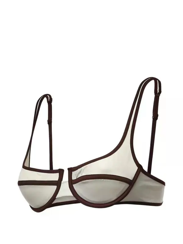 MC2 SAINT BARTH Amira String Underwired Contrast-trim Bikini Top