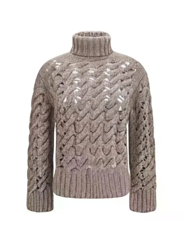 P.a.r.o.s.h Perforated Turtleneck Sweater