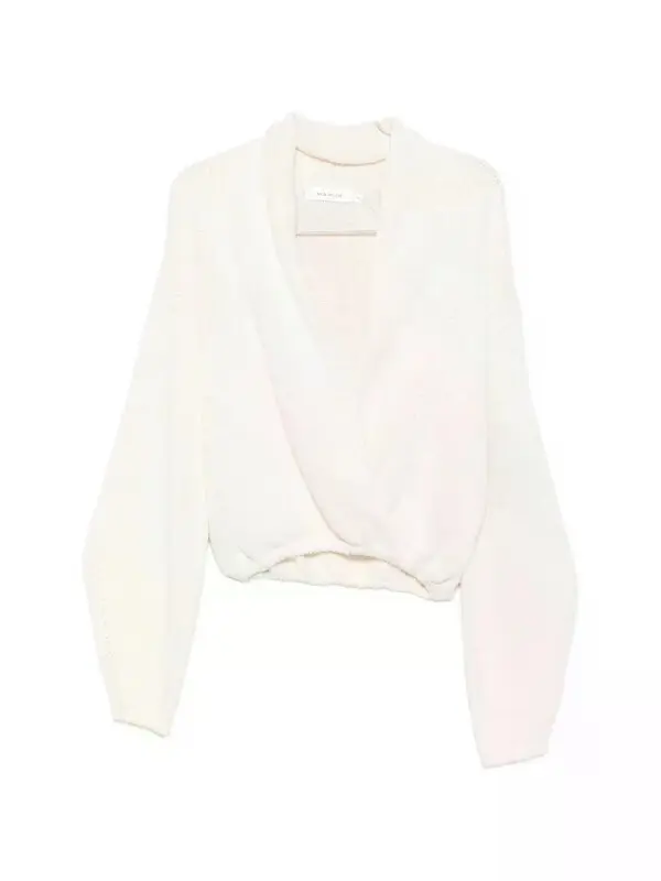AYA MUSE Kena Wrap-style Sweater - White