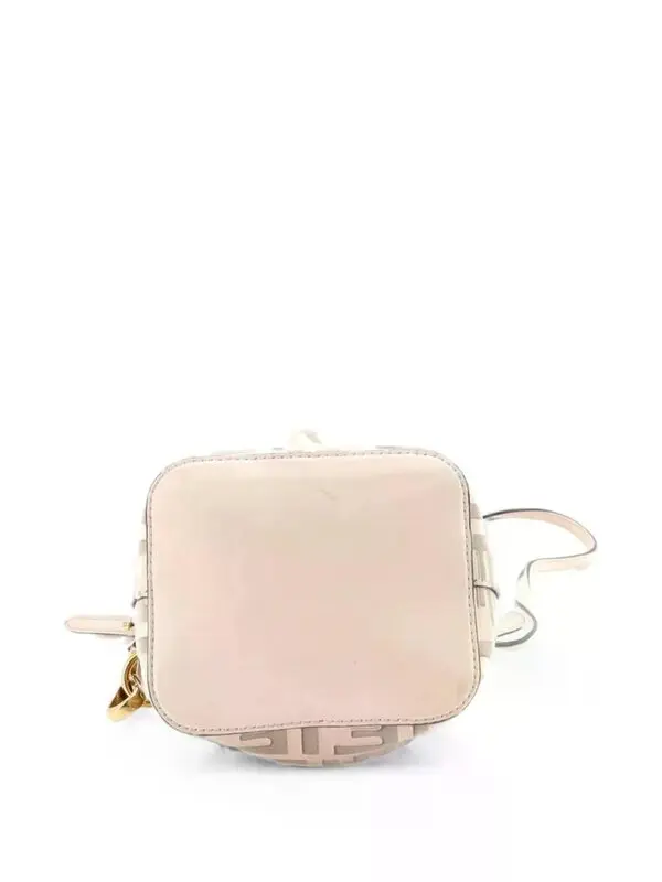 Fendi Mon Tresor Zucca Embossed Leather Mini Bucket Bag