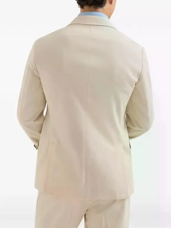 Brunello Cucinelli Cotton And Virgin Wool Gabardine Deconstructed Blazer