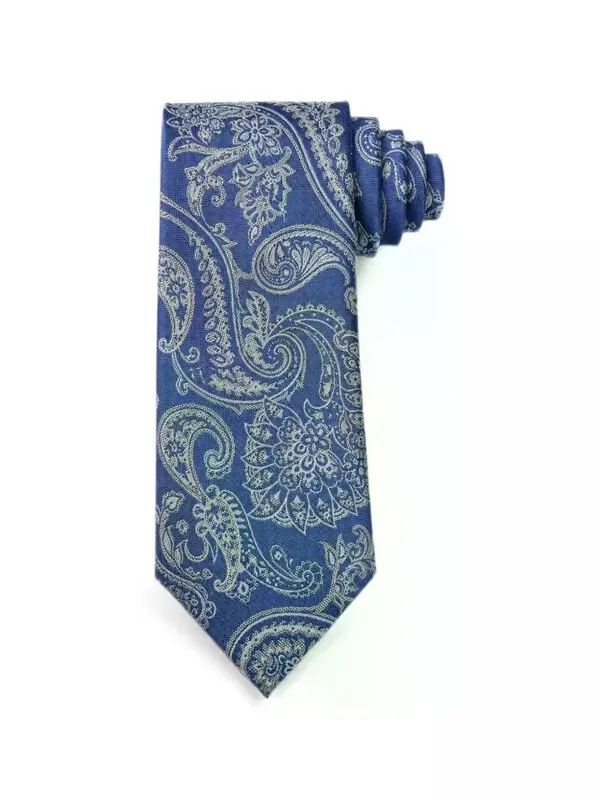 RAMON SANJURJO Paisley Print Pointed-tip Neck Tie