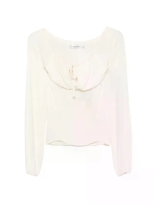 AYA MUSE Elya Tie-fastening Blouse - Neutrals