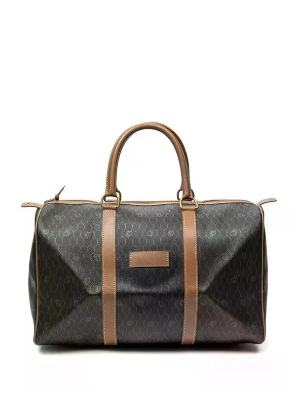 Dior Medium Boston Honeycomb-pattern Luggage - Brown