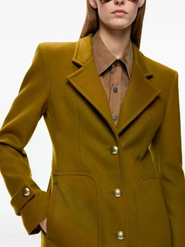 Pinko Long Coat In Wool-blend Cloth