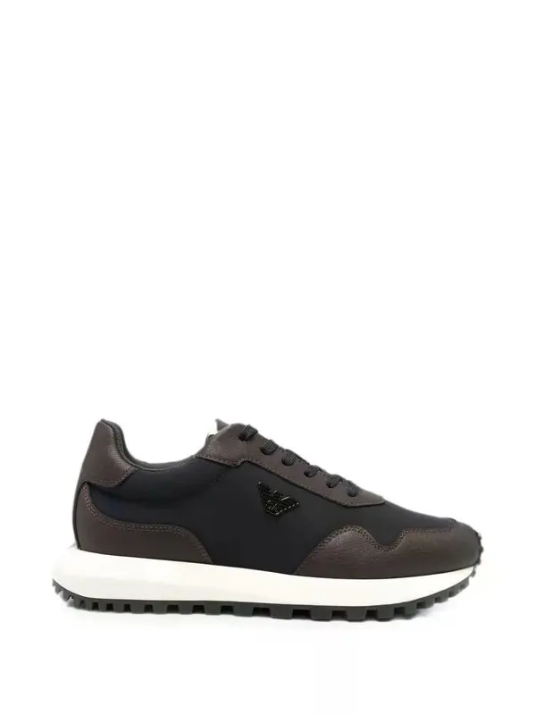 Emporio Armani Logo-plaque Panelled Sneakers