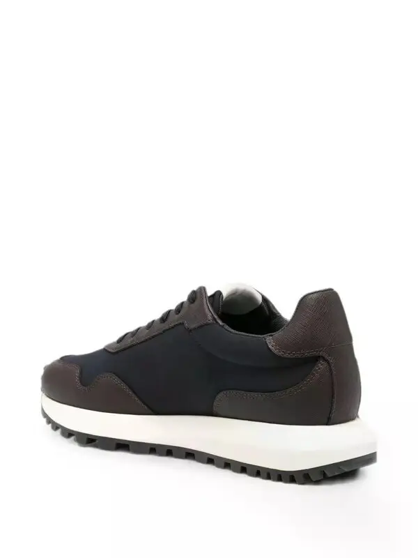 Emporio Armani Logo-plaque Panelled Sneakers