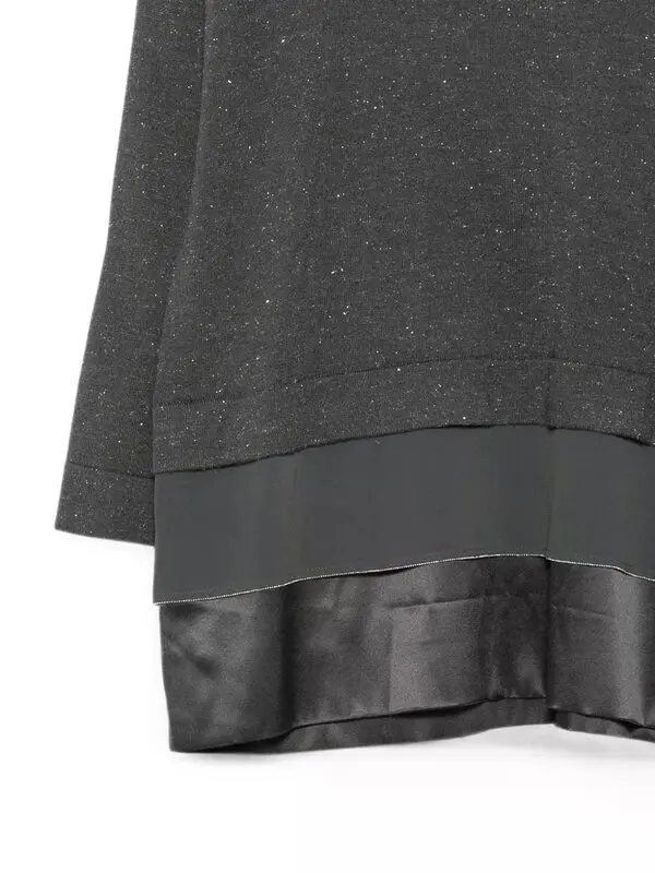 Peserico Layered Sequin-embellished Crewneck Sweatshirt