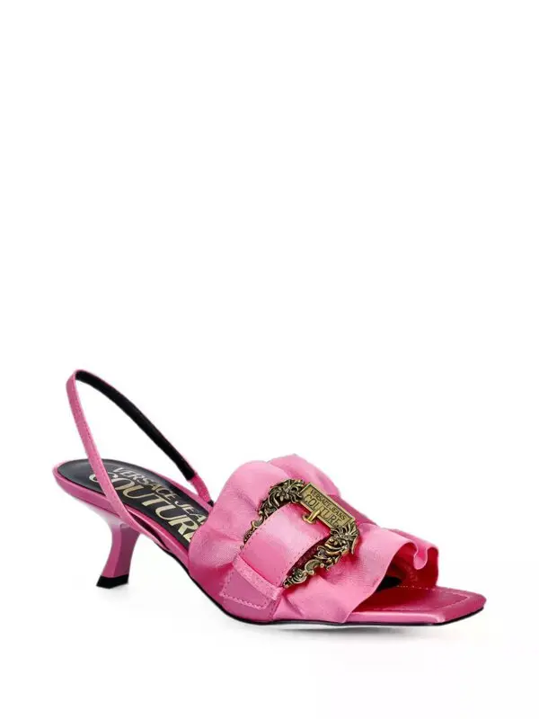 Versace Sandals With Ornate Buckle Detailing - Pink